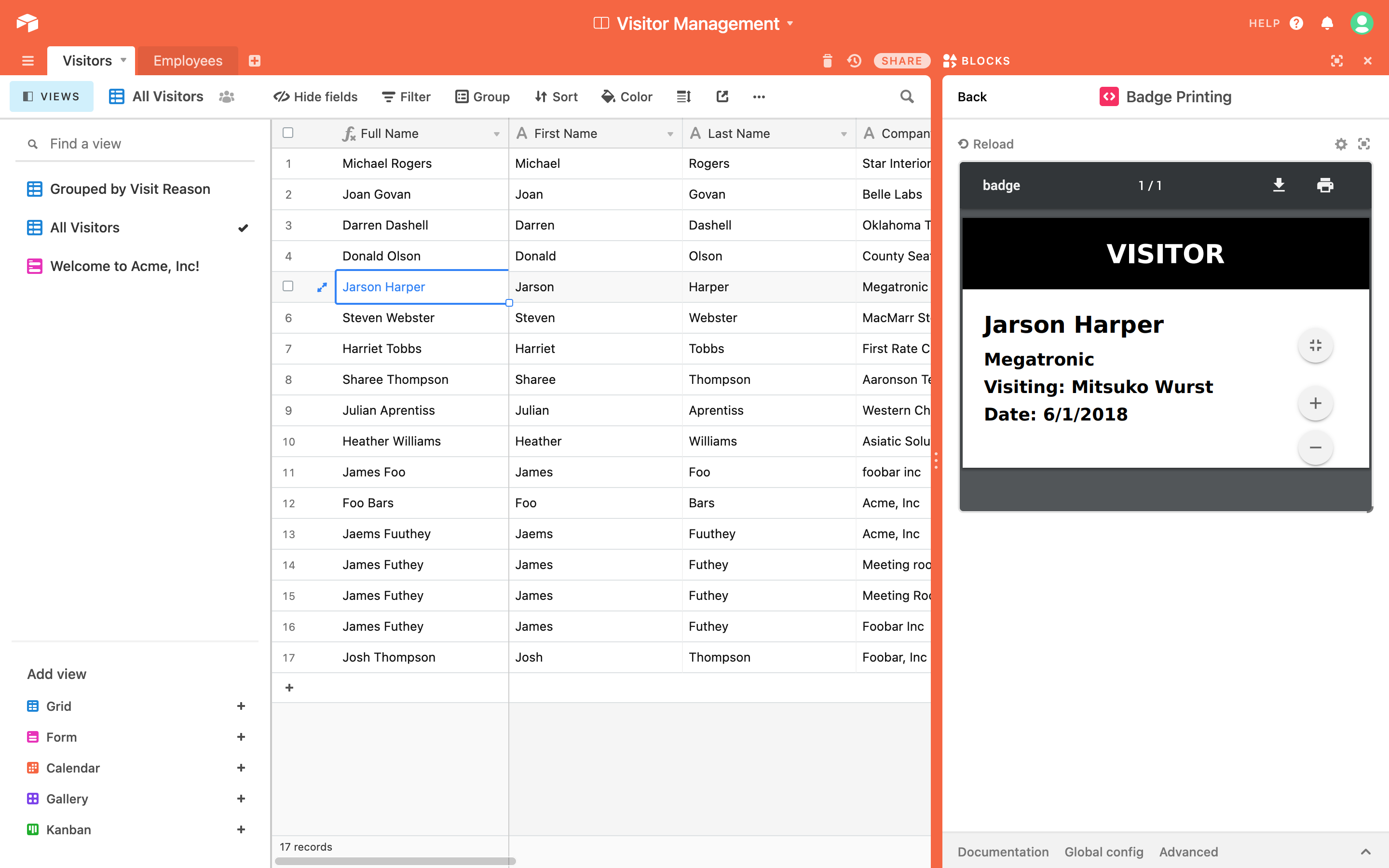 Badge Printing Block for Visitor Sign-in Kiosk | Devpost