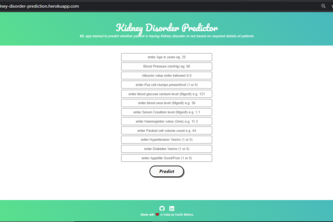 Kidney Disorder Prediction | Devpost