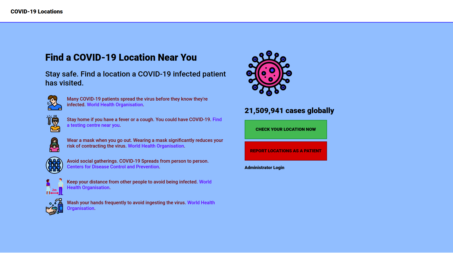 COVID-19 Locations | Devpost