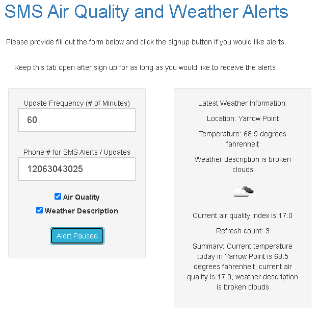 Air Quality SMS Alerts | Devpost