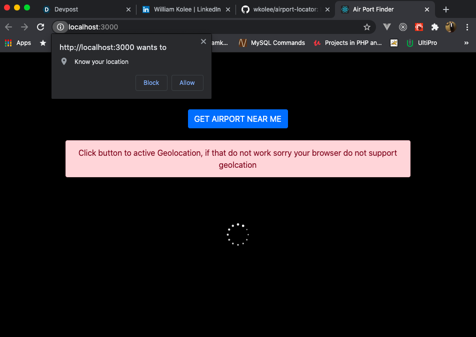 Airport locator | Devpost