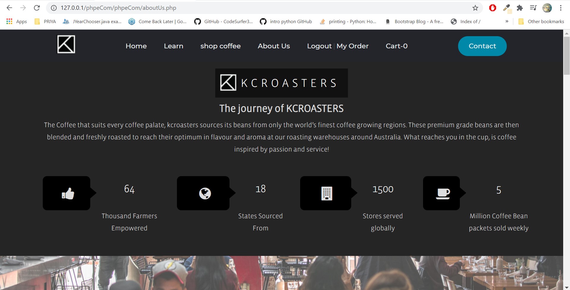 Kcroasters Coffee Shop | Devpost