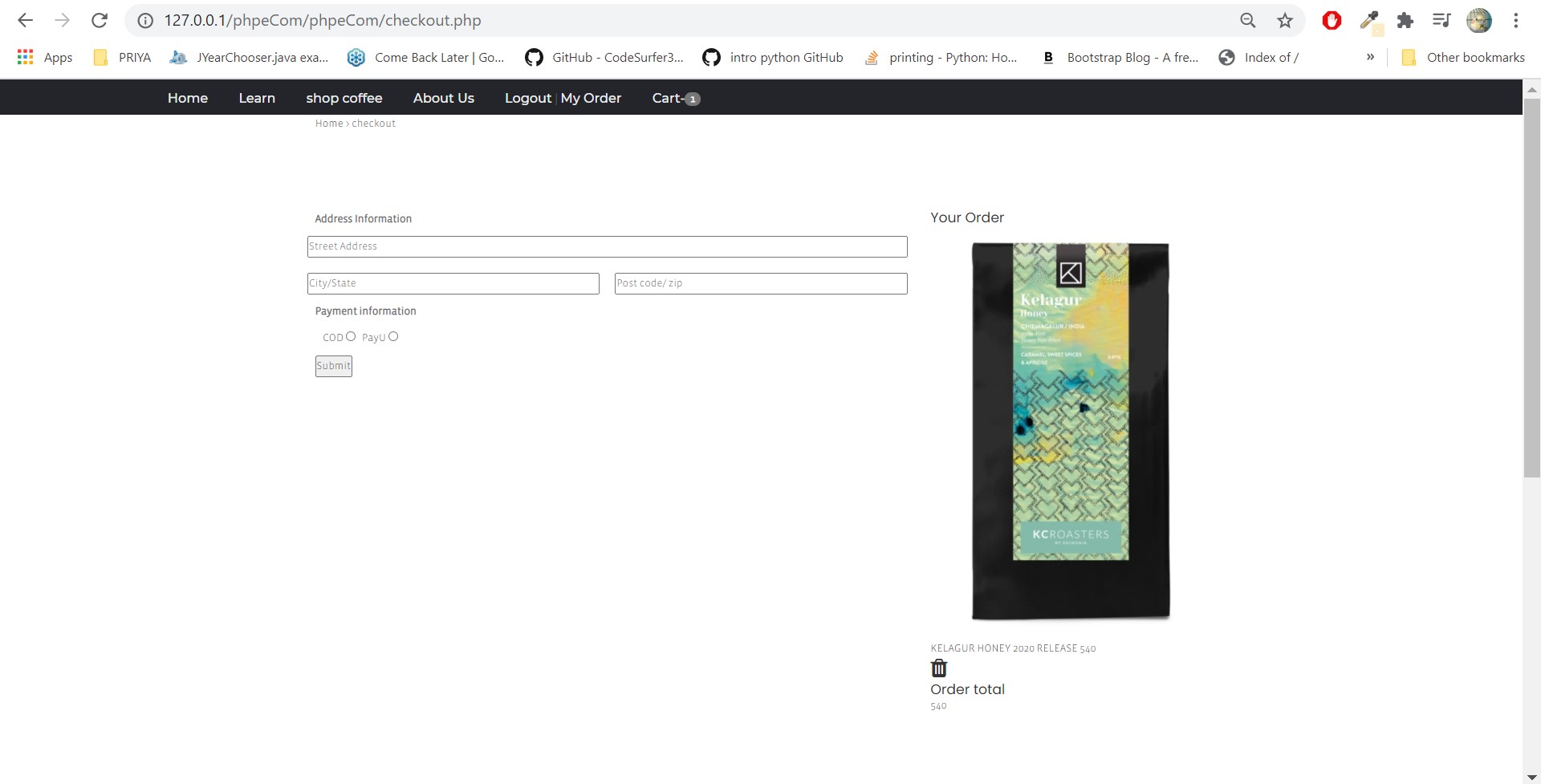 Kcroasters Coffee Shop | Devpost