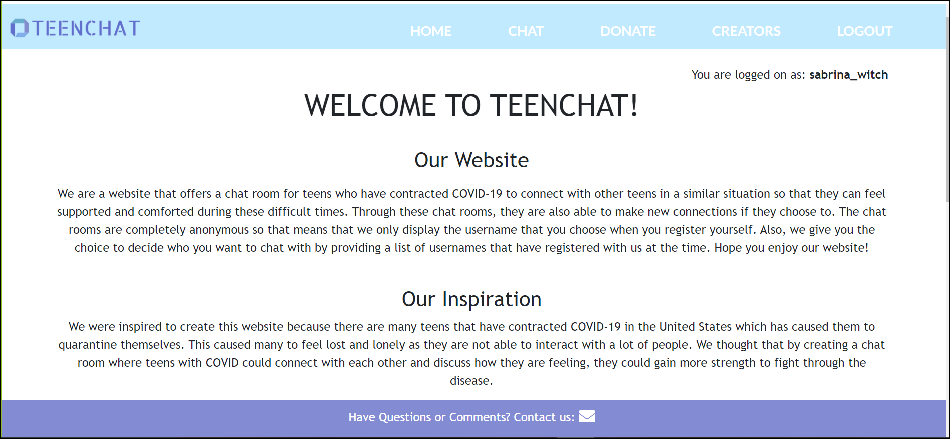 TEENCHAT | Devpost