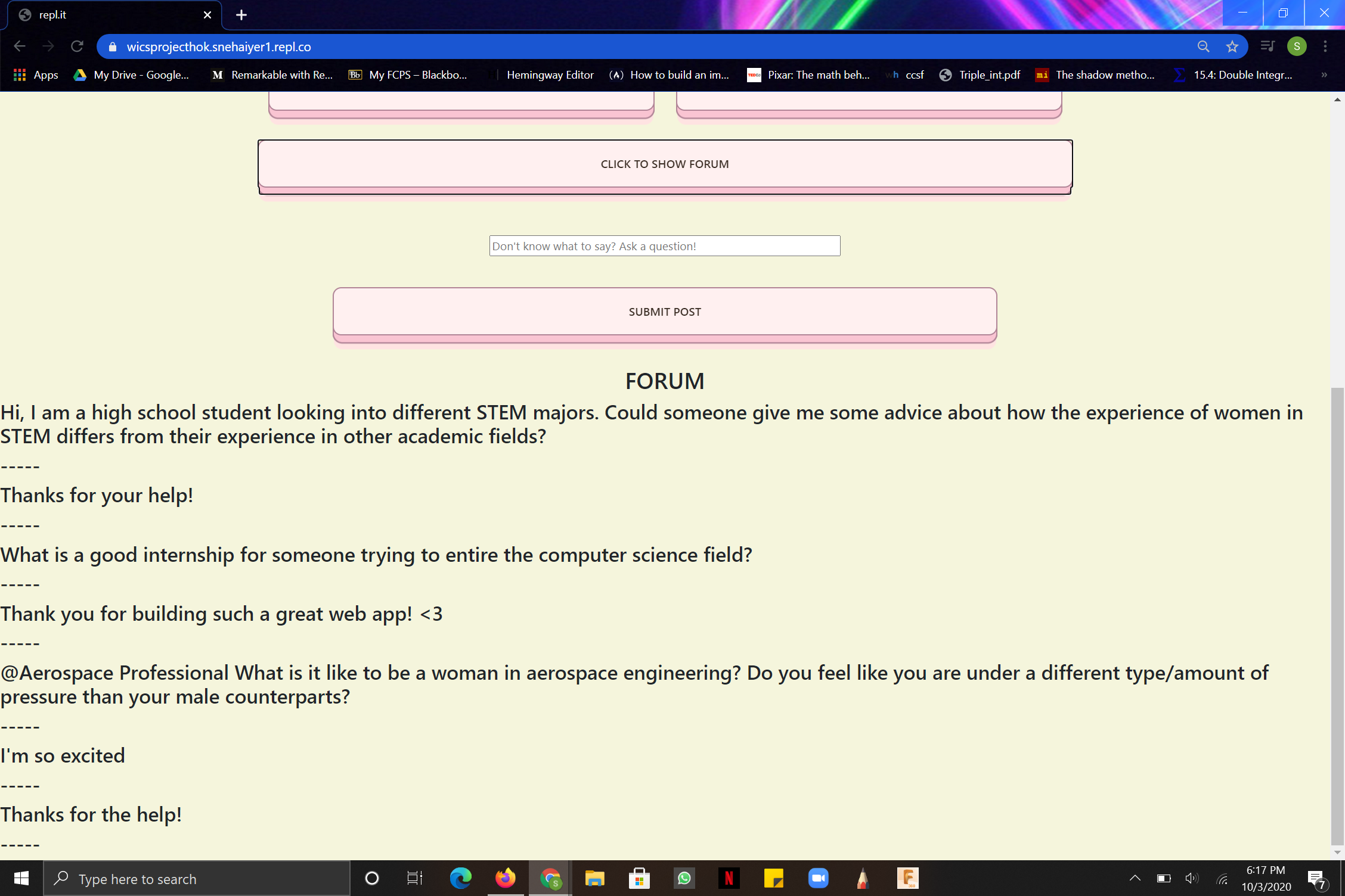 WiSTEM - Women in STEM | Devpost