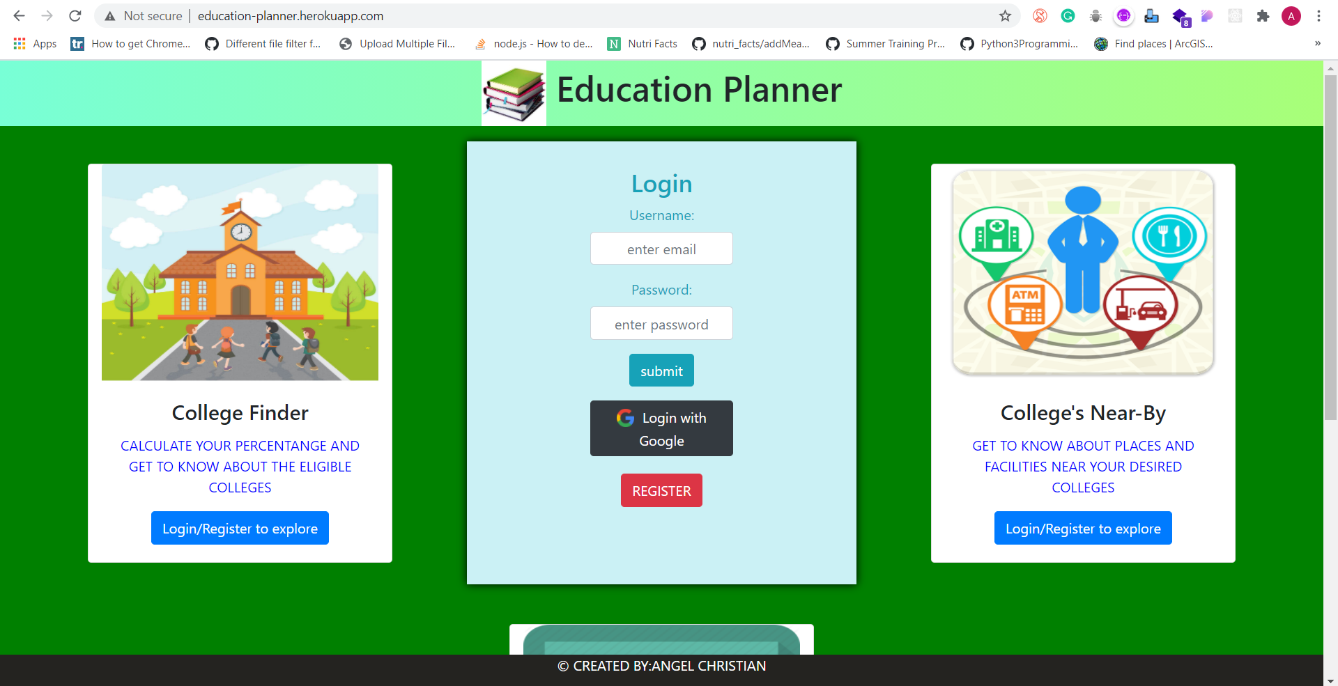 Education planner | Devpost