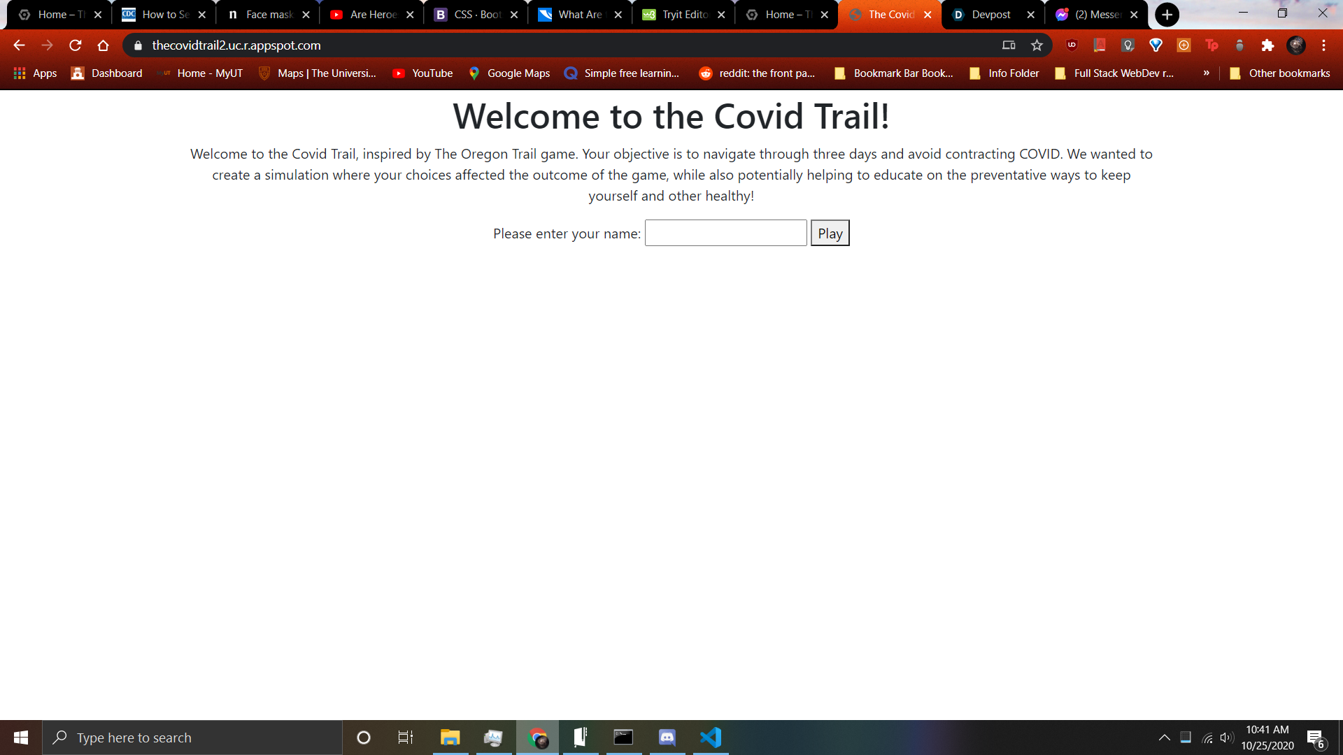 The Covid Trail | Devpost