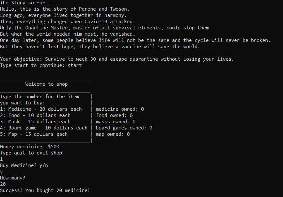 Quarantine Survival | Devpost