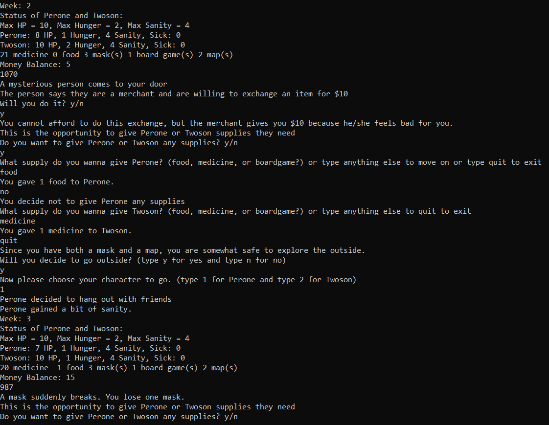 Quarantine Survival | Devpost