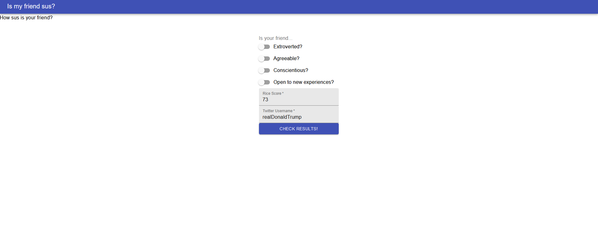 Is my friend sus? | Devpost