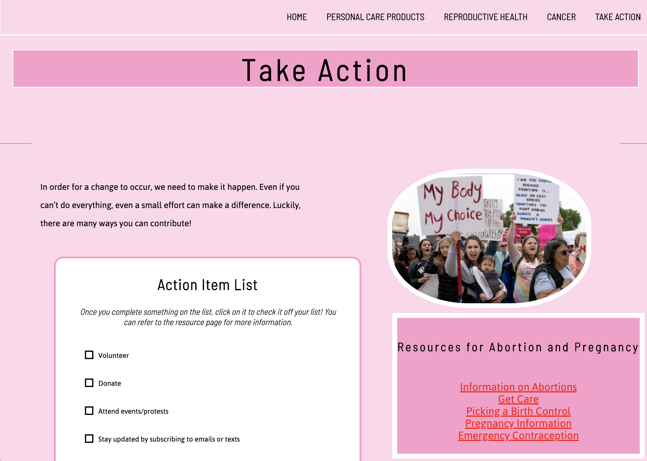Women's Health Activist Toolkit | Devpost