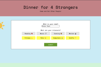 Dinner for 4 Strangers | Devpost