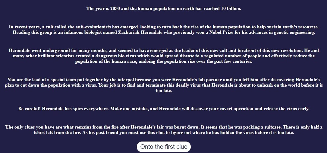 Anti-evolution Investigation | Devpost