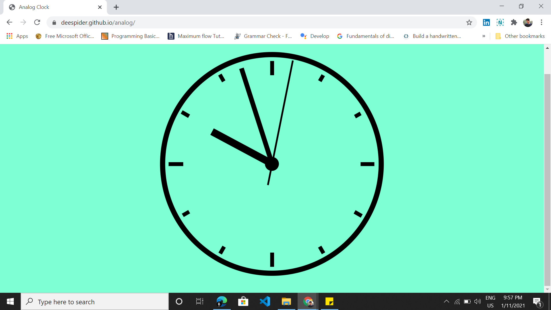 Analog Clock Devpost