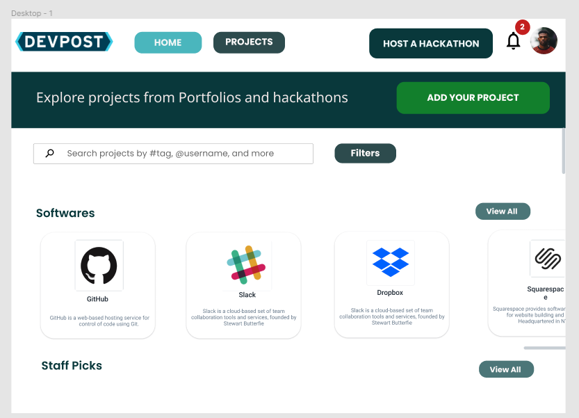 Redesign your favorite website | Devpost