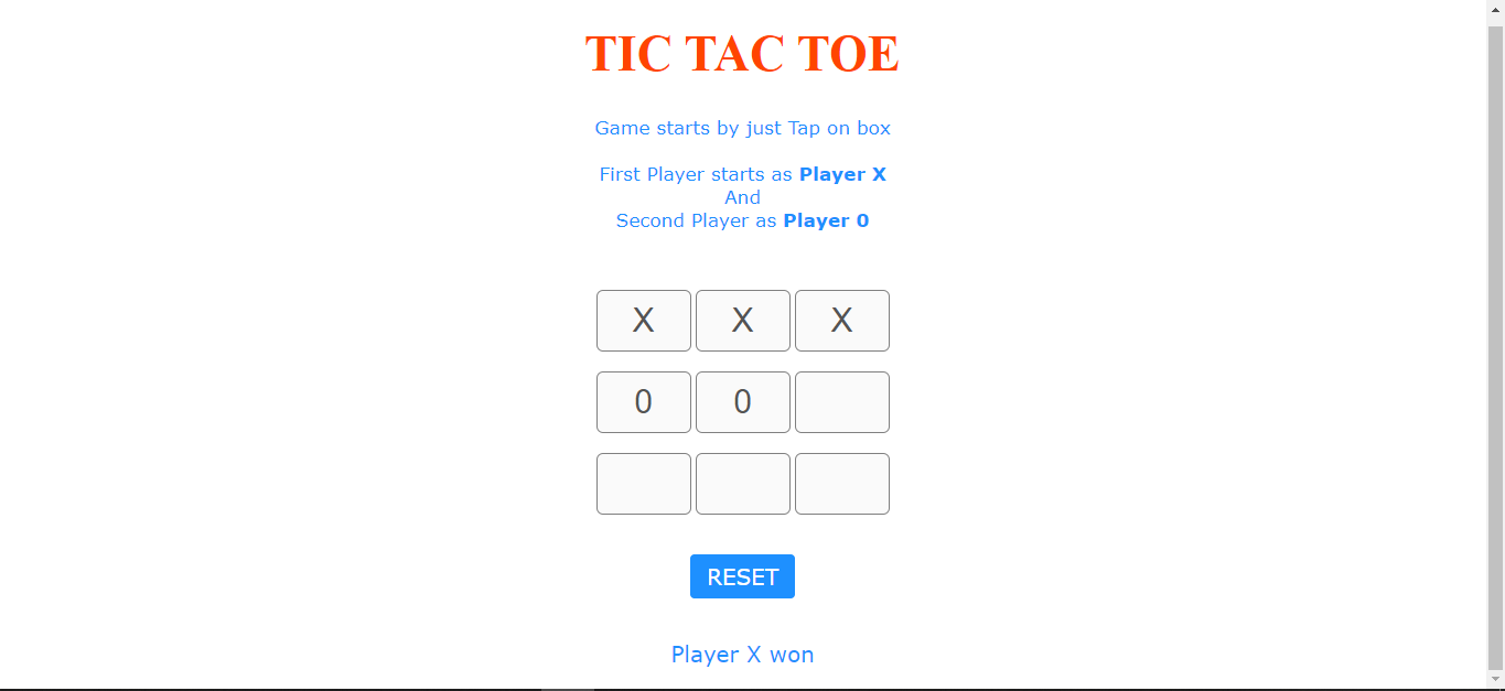 Tic Tac Toe Game in Javascript | Devpost