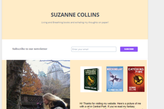 Redesigned Suzzane Collins website | Devpost