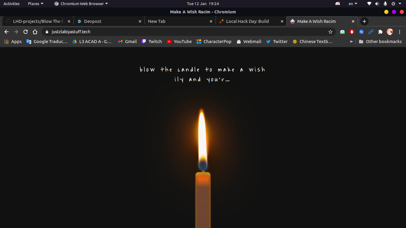 Blow The Candle Project | Devpost