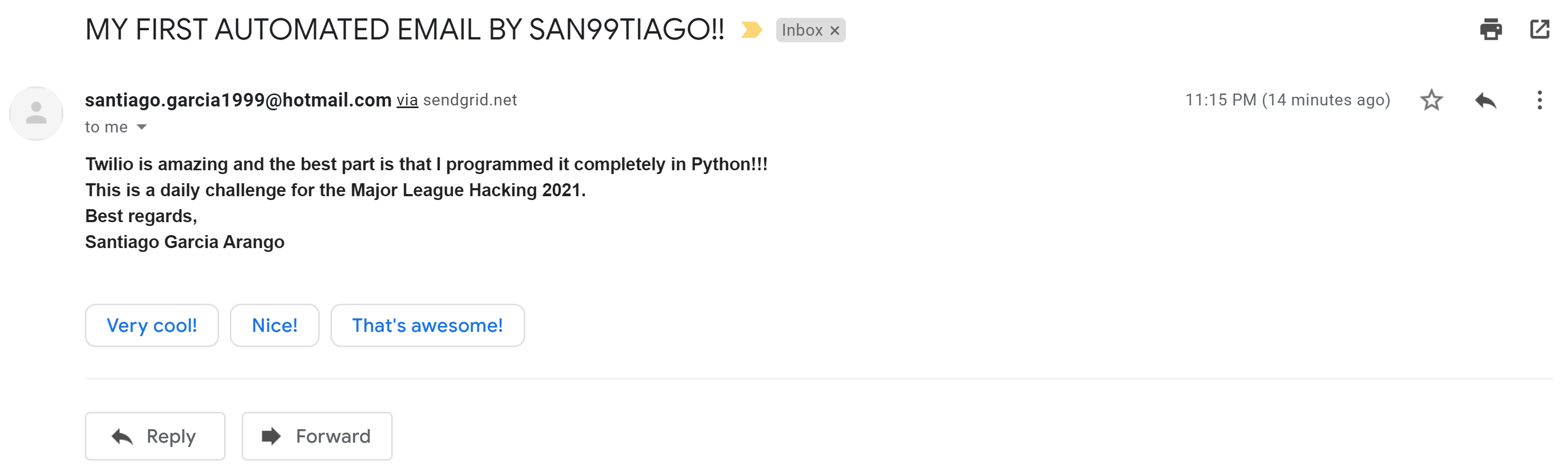 Sending Cool Emails With Twilio API! | Devpost
