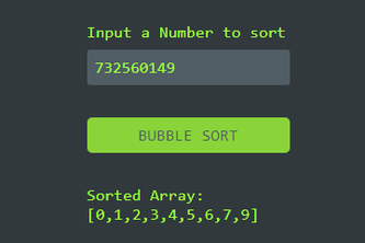 Javascript bubble sort | Devpost