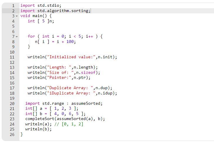 Complete Sorting in D language | Devpost