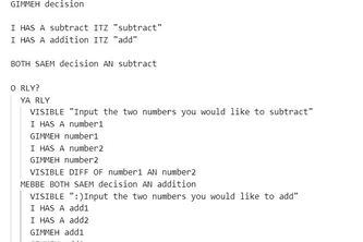 LOLCODE Addition | Devpost