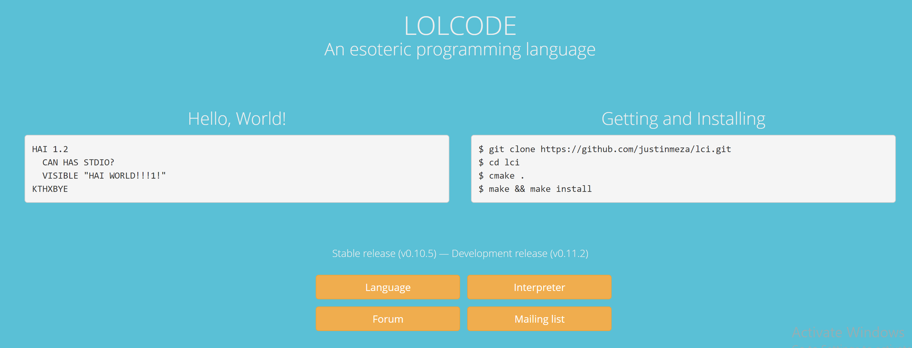 LOLCODE language challenge! | Devpost