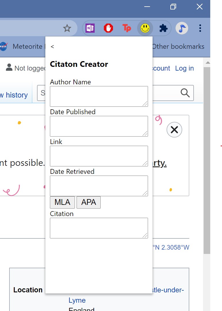 Citation Extension | Devpost
