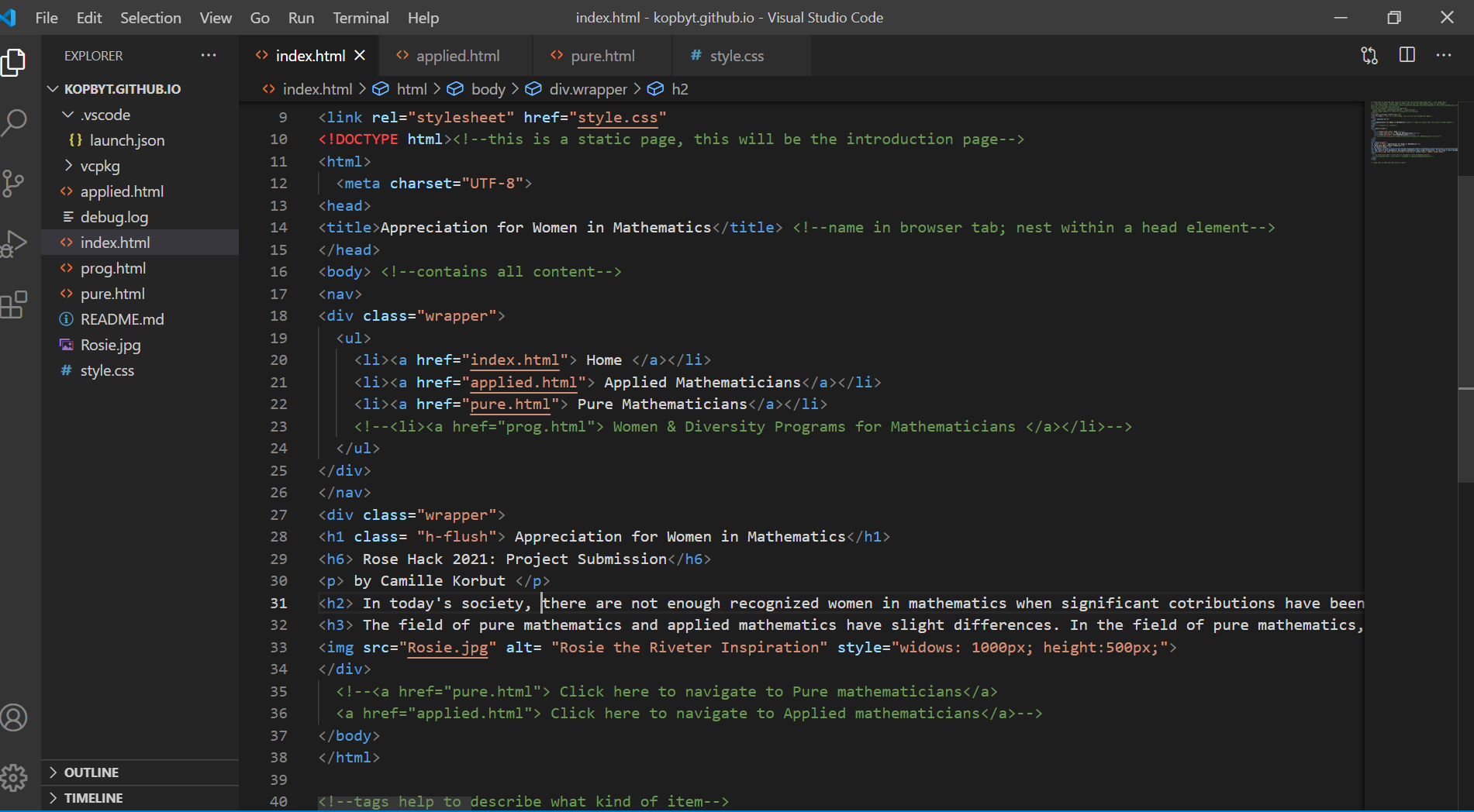 Appreciation for Women in Mathematics | Devpost