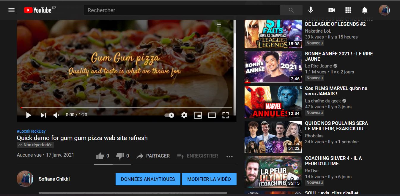 Quick demo for gum gum pizza web site refresh | Devpost