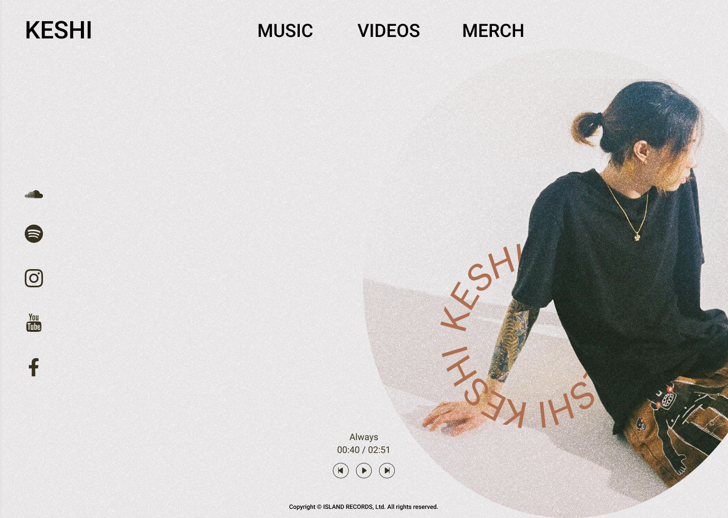 Redesigning Keshi's Website | Devpost