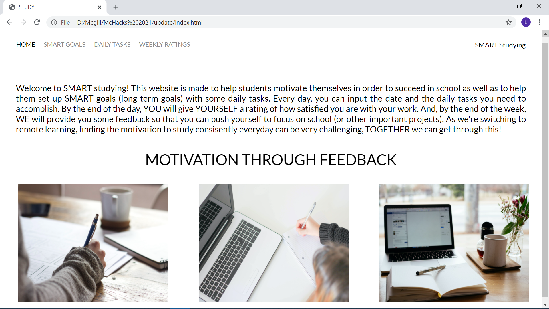 SMART studying | Devpost