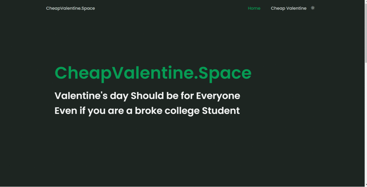 CheapValentine.Space | Devpost