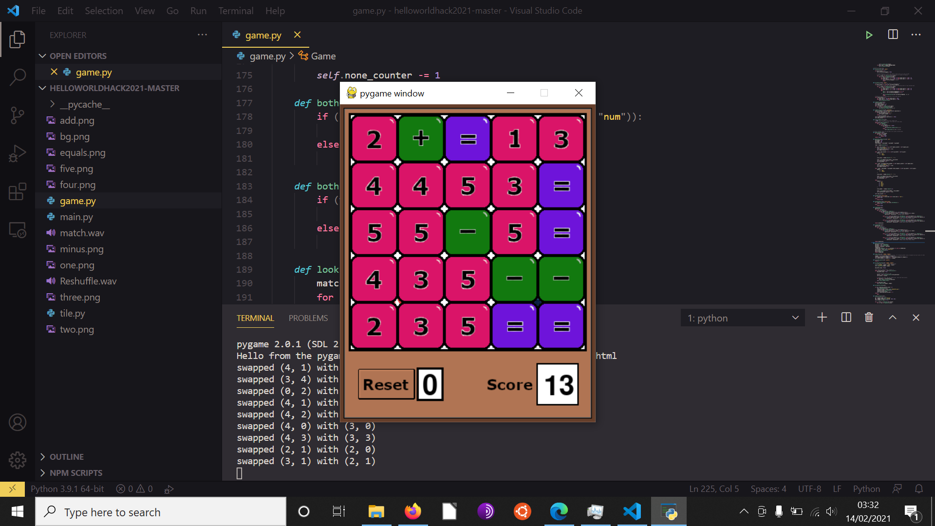 Arithmetic Bejeweled | Devpost