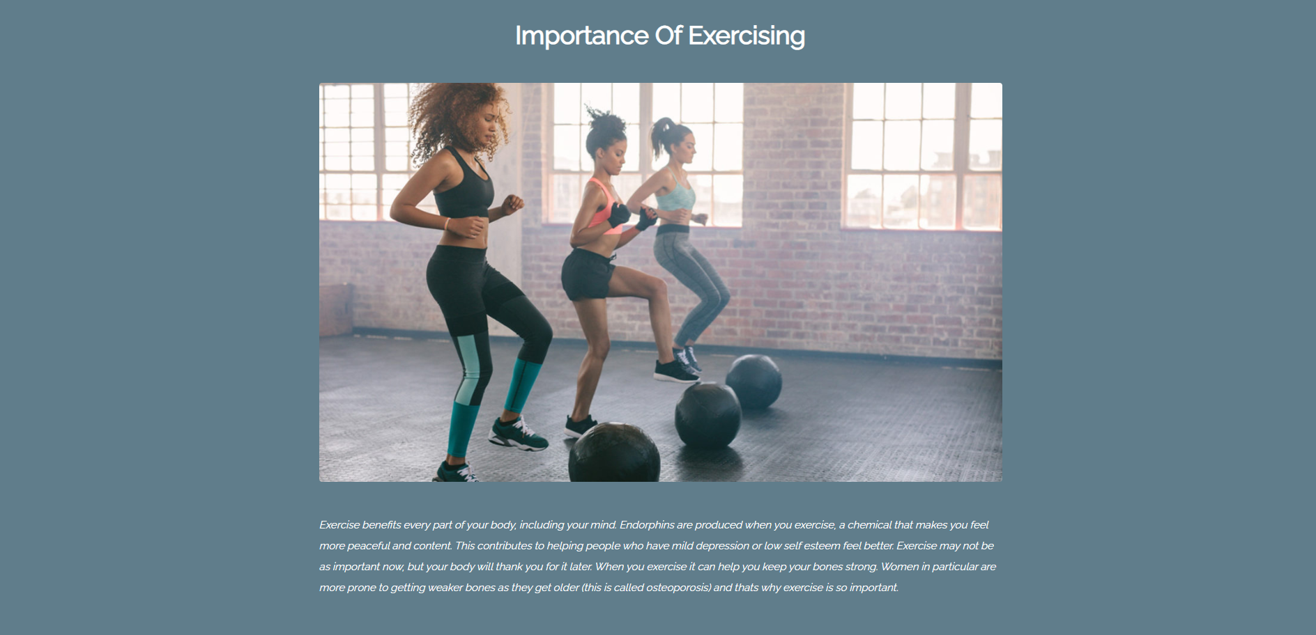 Fitness Assistance | Devpost