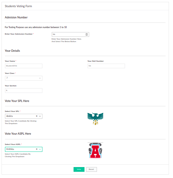 School Senate Voting Interface | Devpost