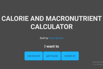 Calorie and Macronutrient Calculator | Devpost