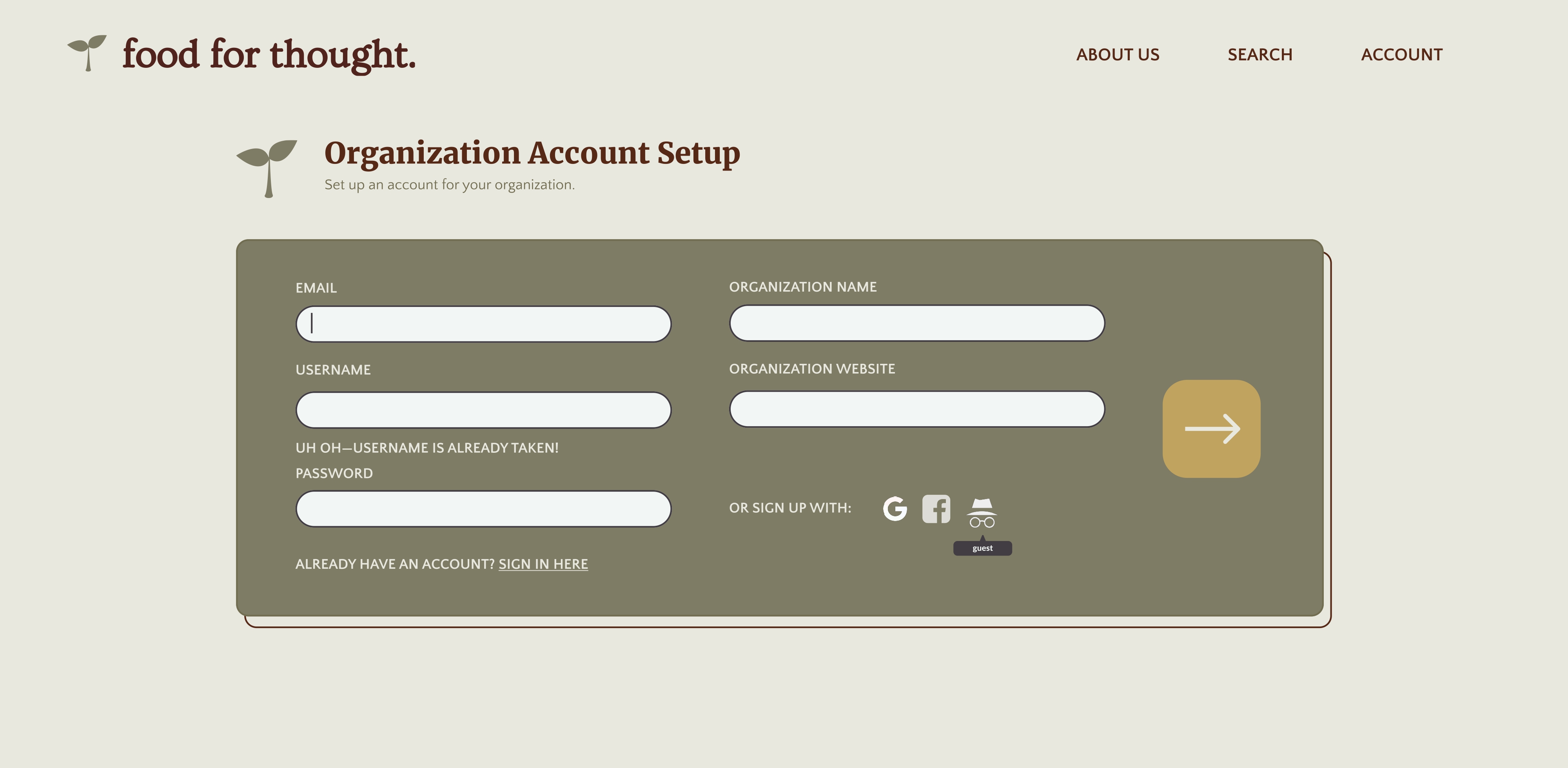 food for thought. | Devpost