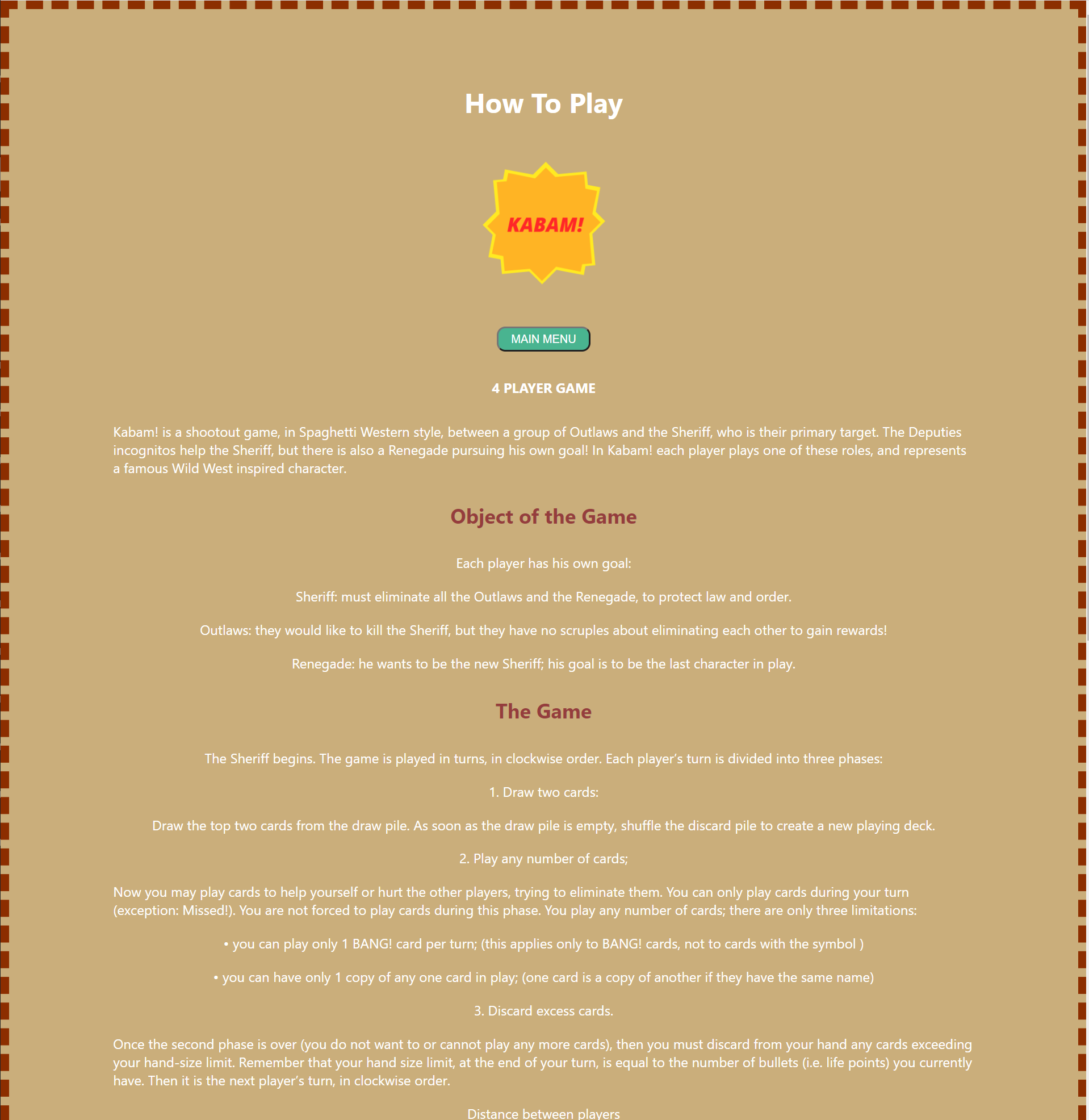 Kabam! Western Card Game | Devpost