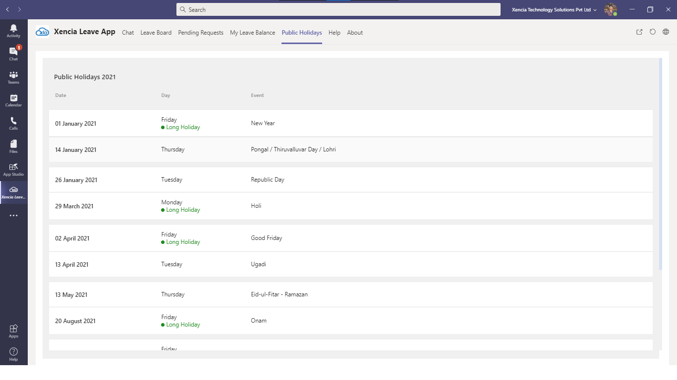Xencia Leave App - Demo | Devpost