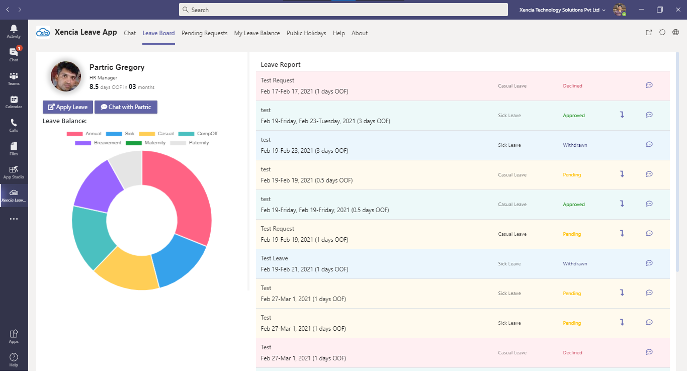 Xencia Leave App - Demo | Devpost
