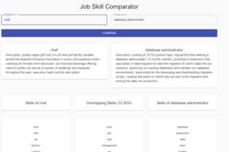 Job Skills Comparator | Devpost