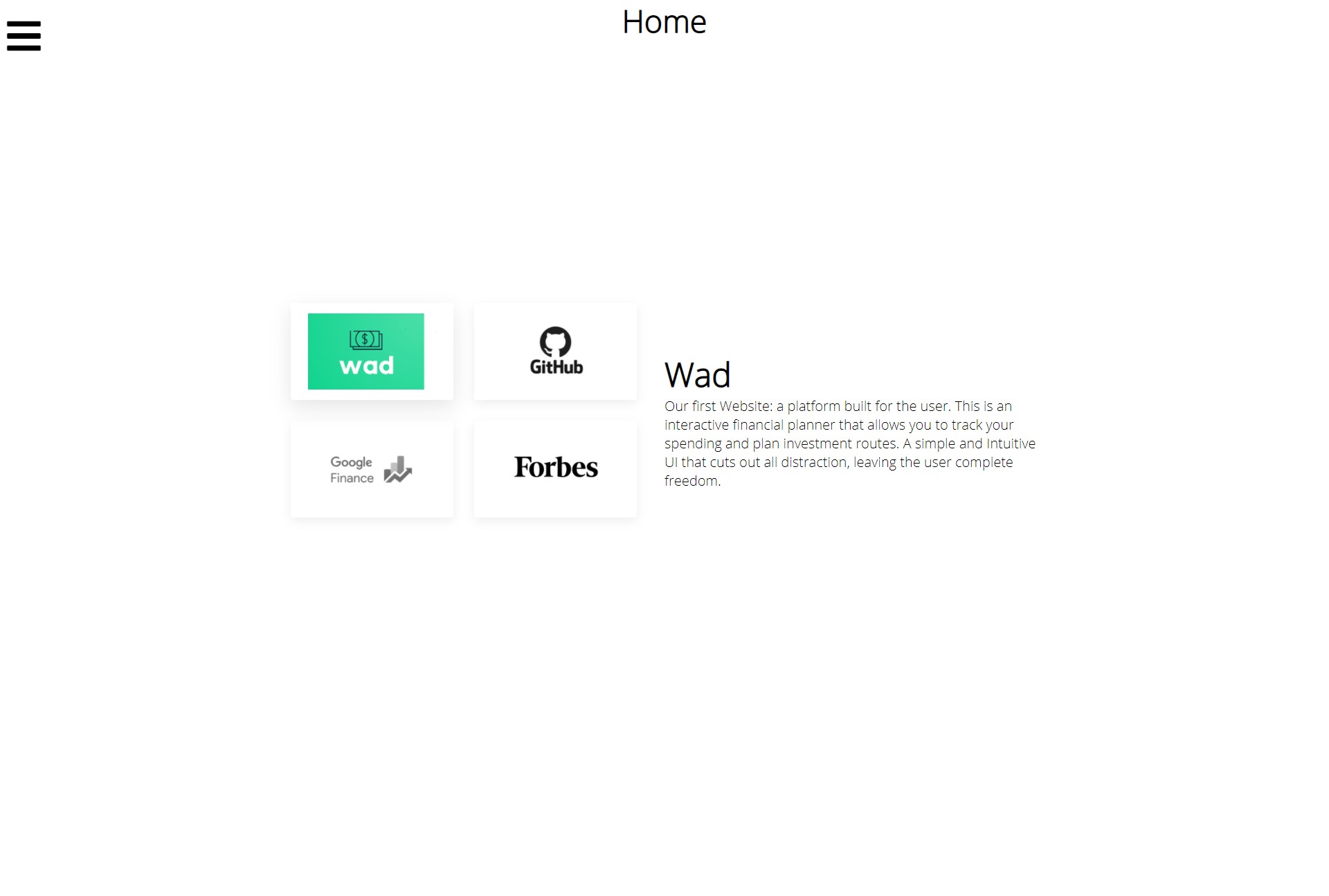 WAD: Financial Service | Devpost