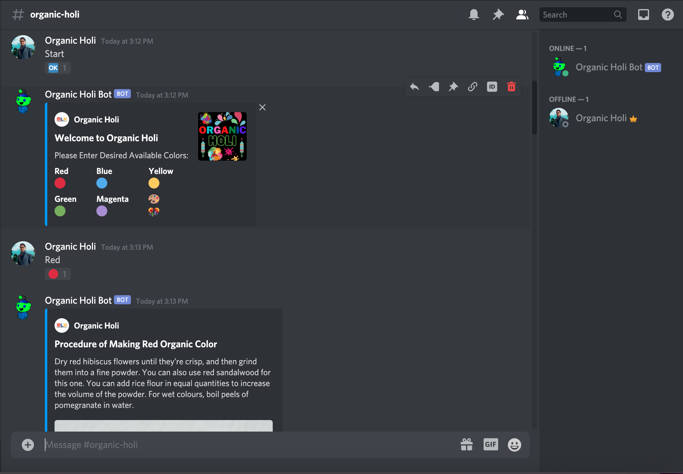 Organic-Holi | Devpost