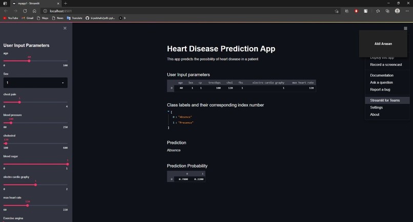 Heart Disease Prediction App | Devpost