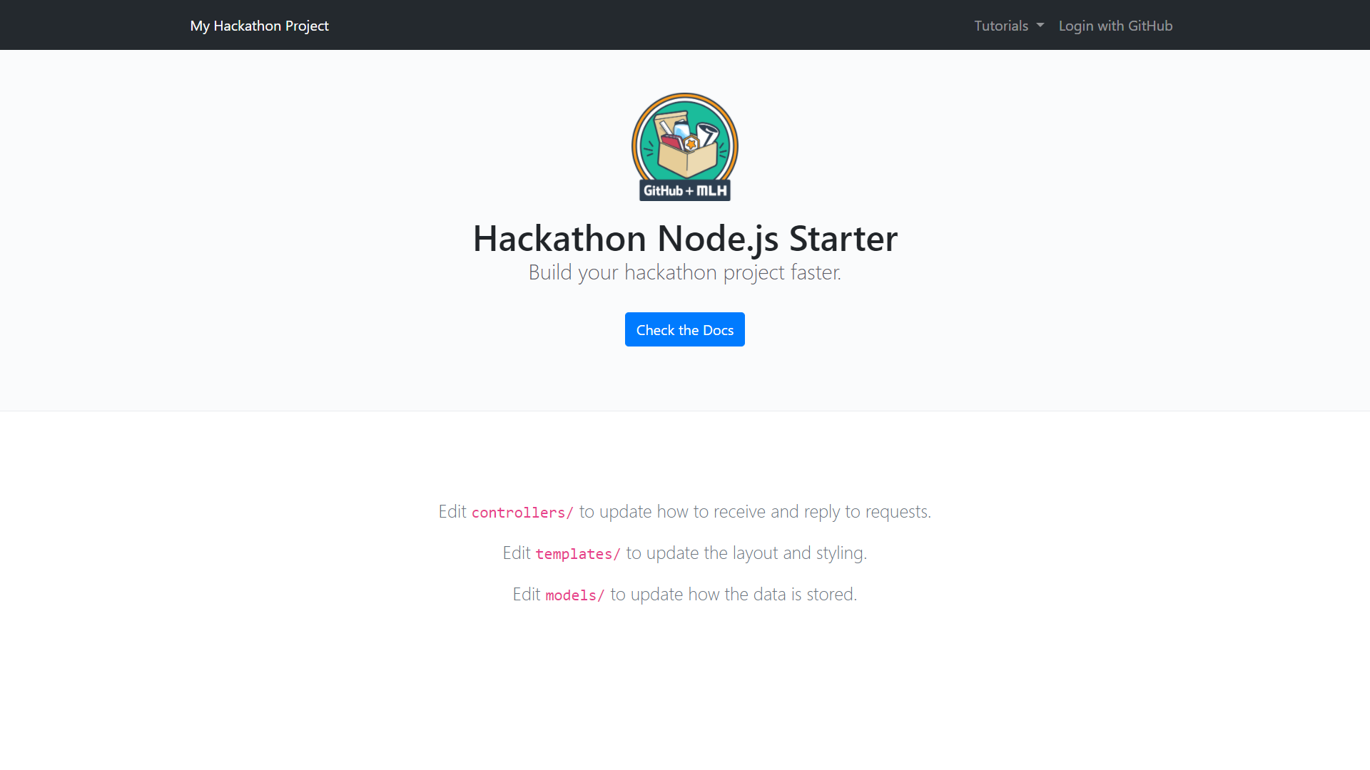 MLH-Node (Build with a starter pack) | Devpost