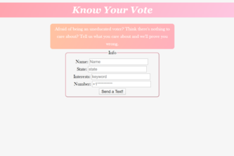 Know Your Vote | Devpost