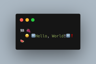Hello World in Emojicode | Devpost