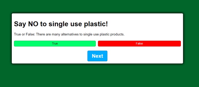 Single use plastic quiz | Devpost