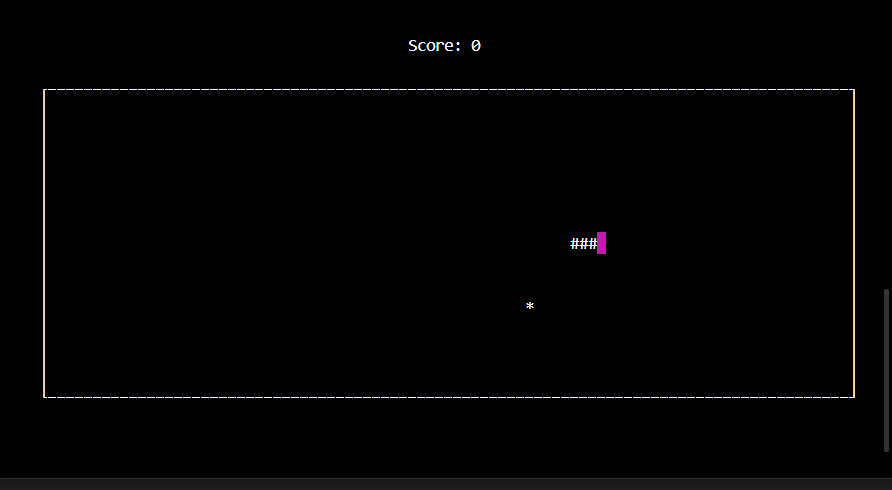Command line snake game | Devpost